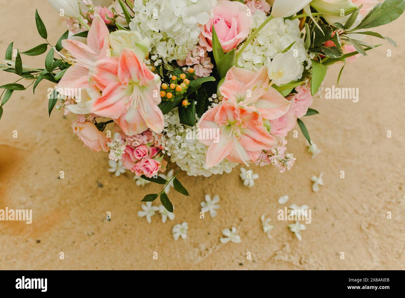Florals and Plumeria Lay on Hawaiian Tropical Sands before Wedding ...