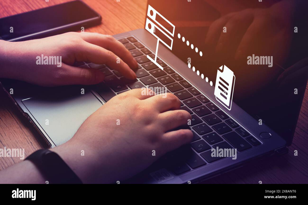 Upload documents hi-res stock photography and images - Alamy