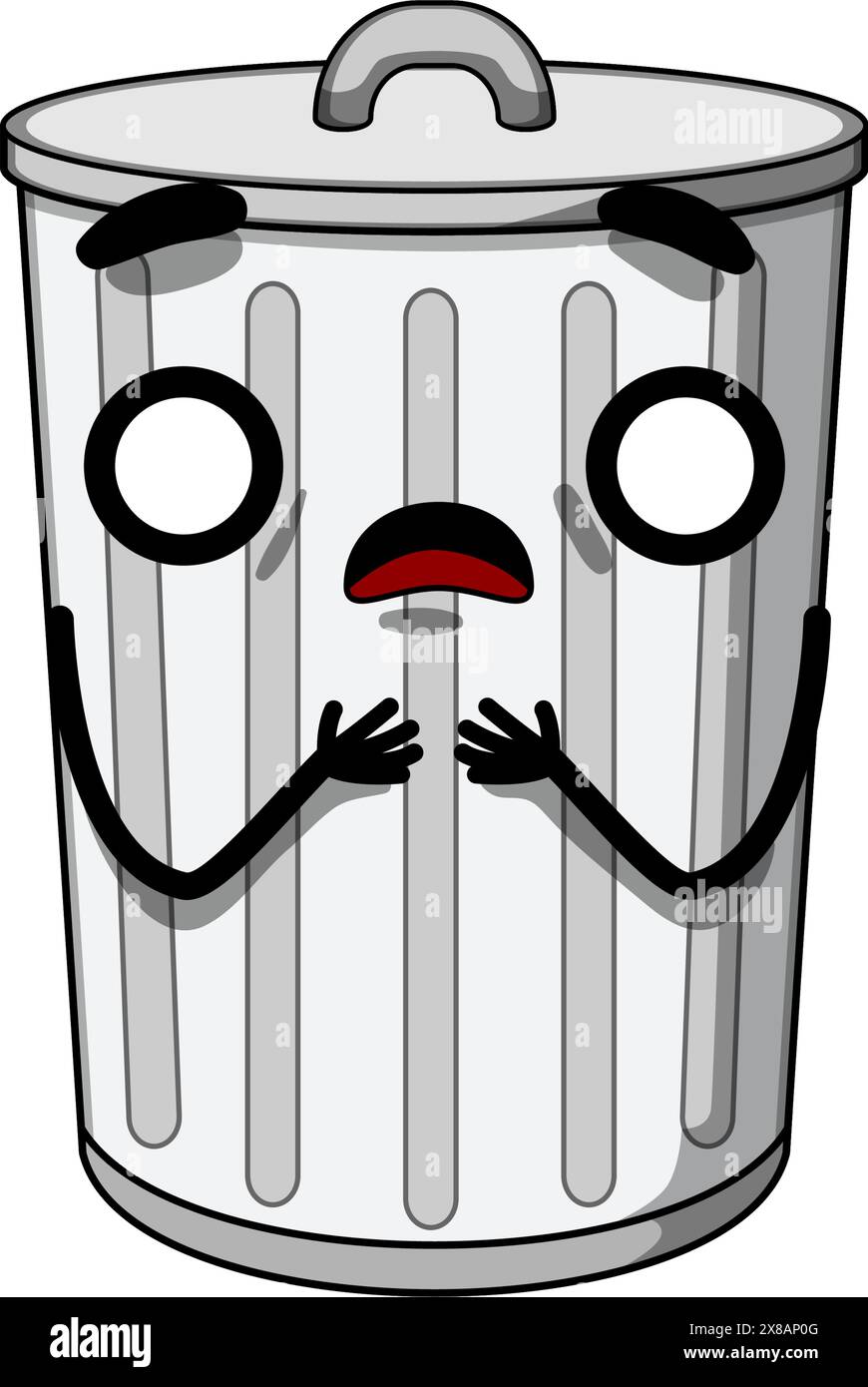 can trash bin character cartoon vector illustration Stock Vector Image ...