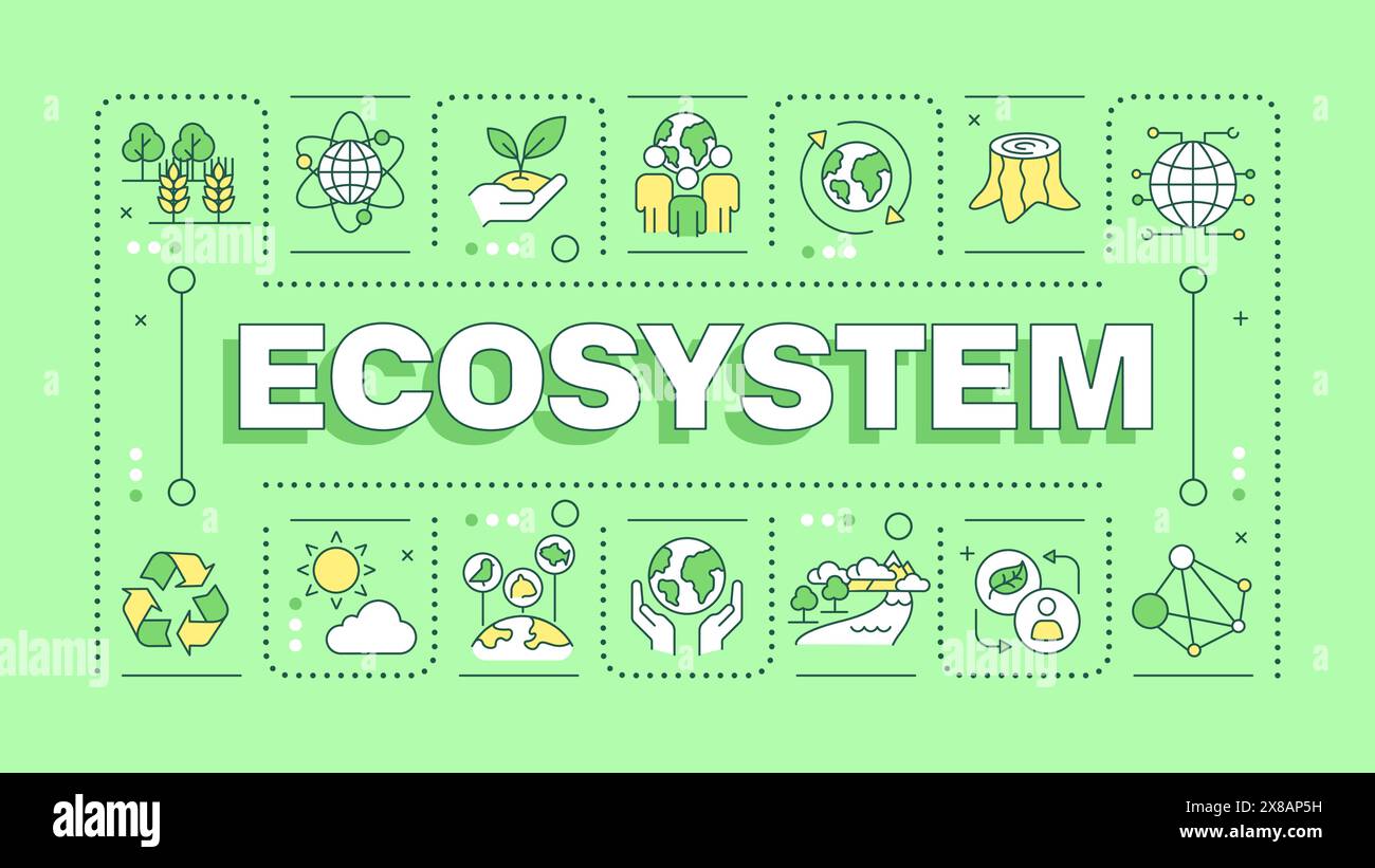 Ecosystem green word concept Stock Vector Image & Art - Alamy