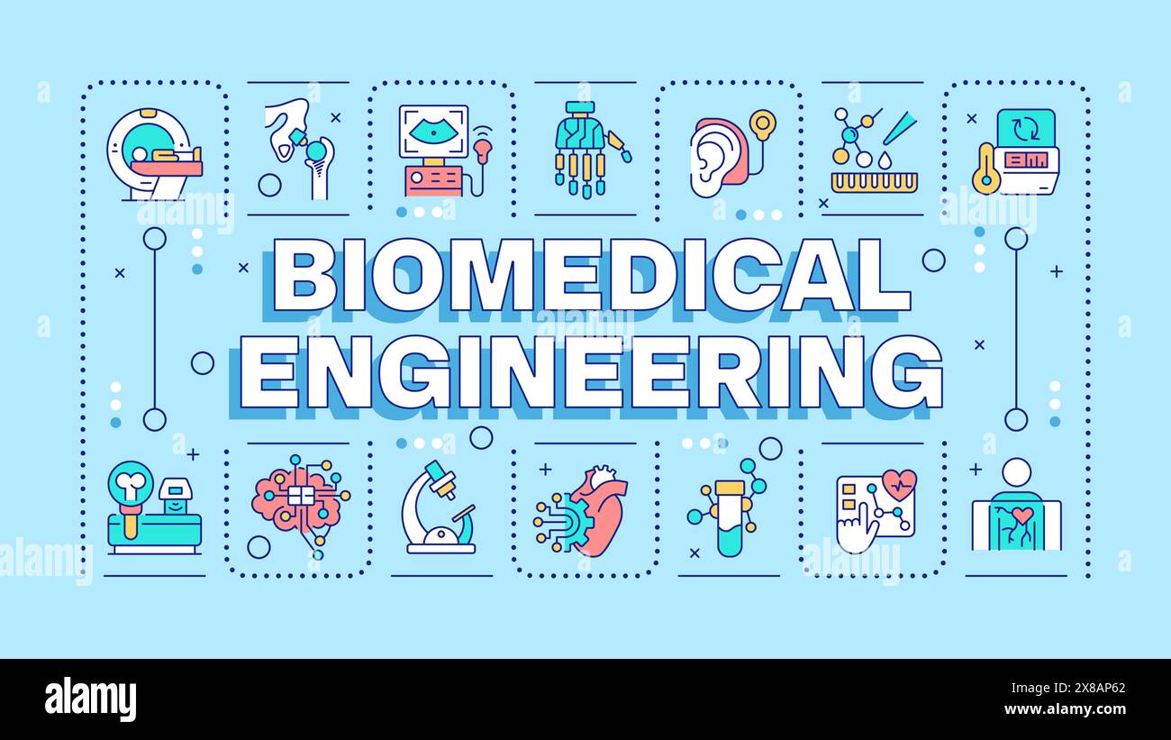 Biomedical engineering light blue word concept Stock Vector Image & Art ...