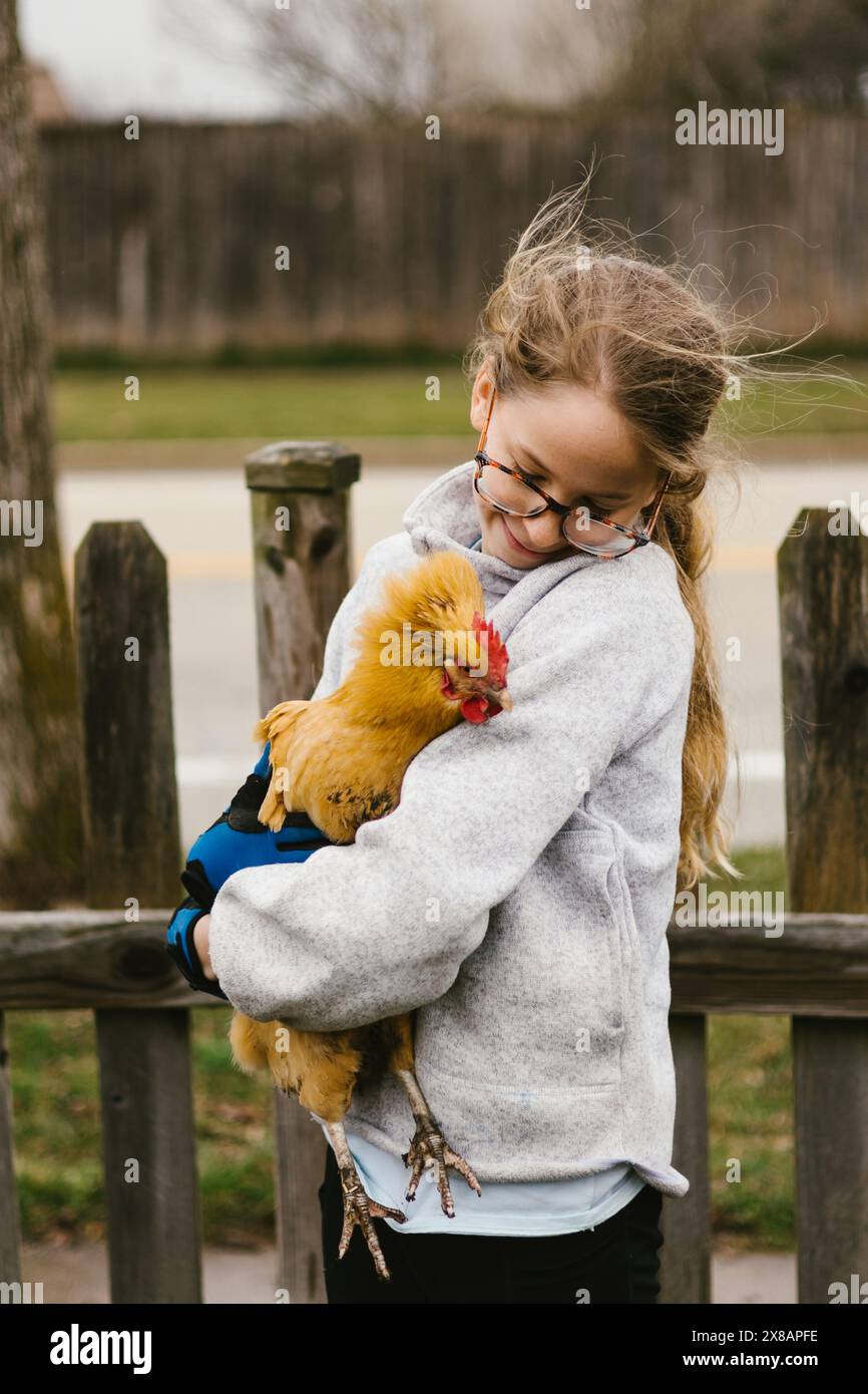 Girl chicken coop hi-res stock photography and images - Alamy