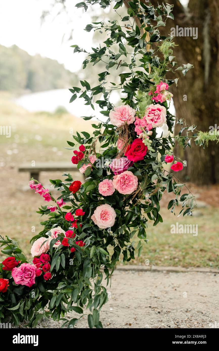 Vibrant circular arrangement of colorful flowers hi-res stock ...