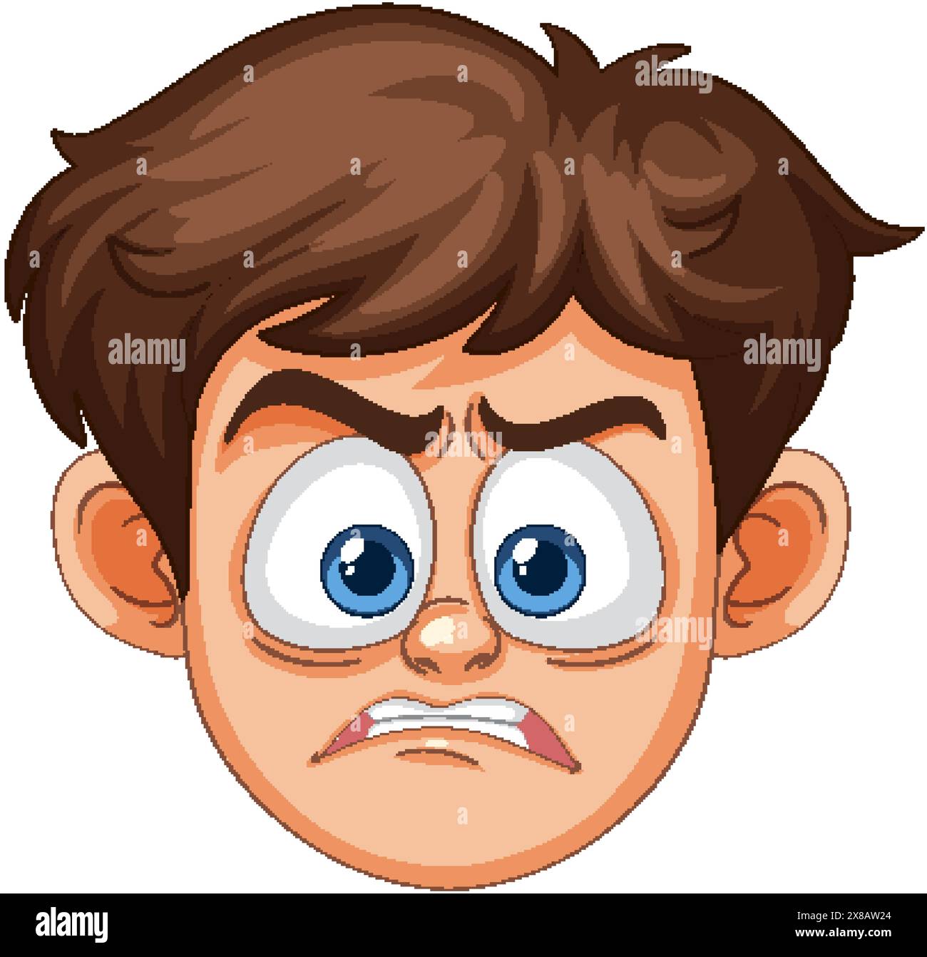 A cartoon boy showing an angry face Stock Vector Image & Art - Alamy