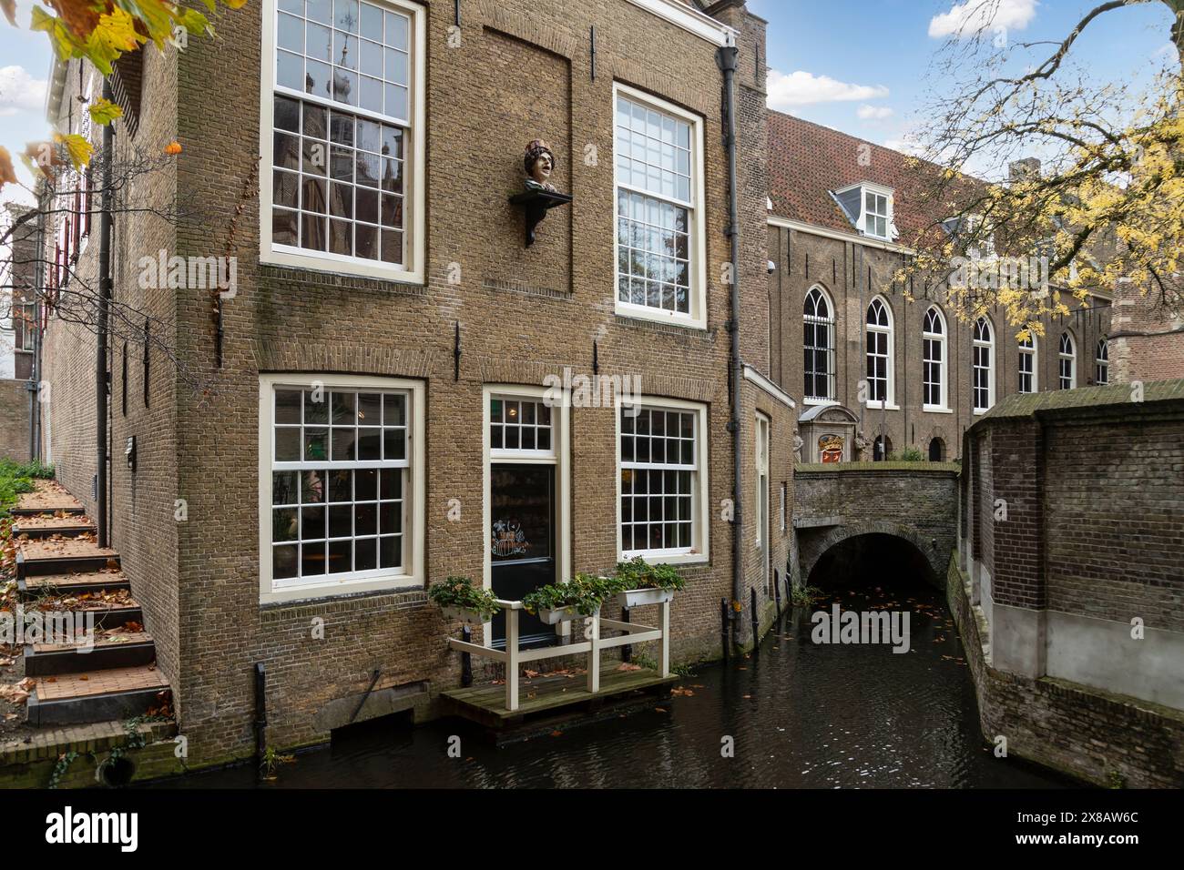Medieval city center of the picturesque cheese town of Gouda, the ...