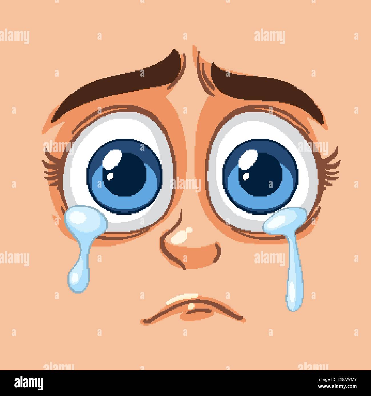 Crying animation Stock Vector Images - Alamy