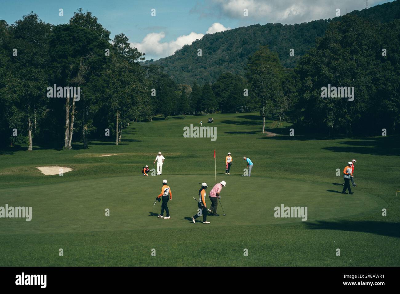 Golf course. People play golf. Bali, Bedugul Stock Photo - Alamy