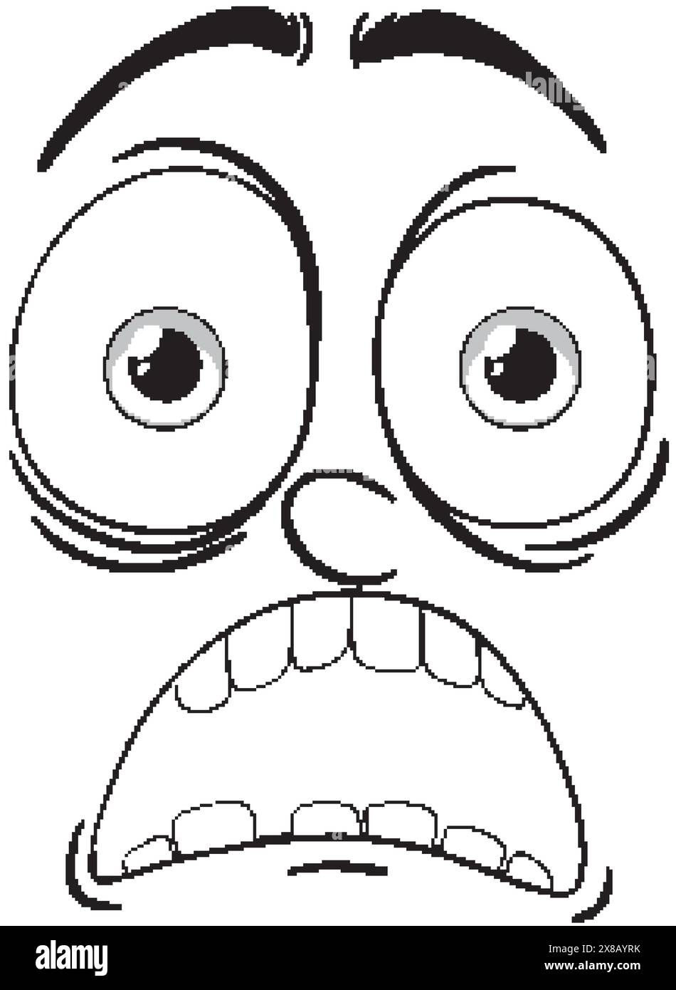 Shocked face fear anxiety Cut Out Stock Images & Pictures - Alamy