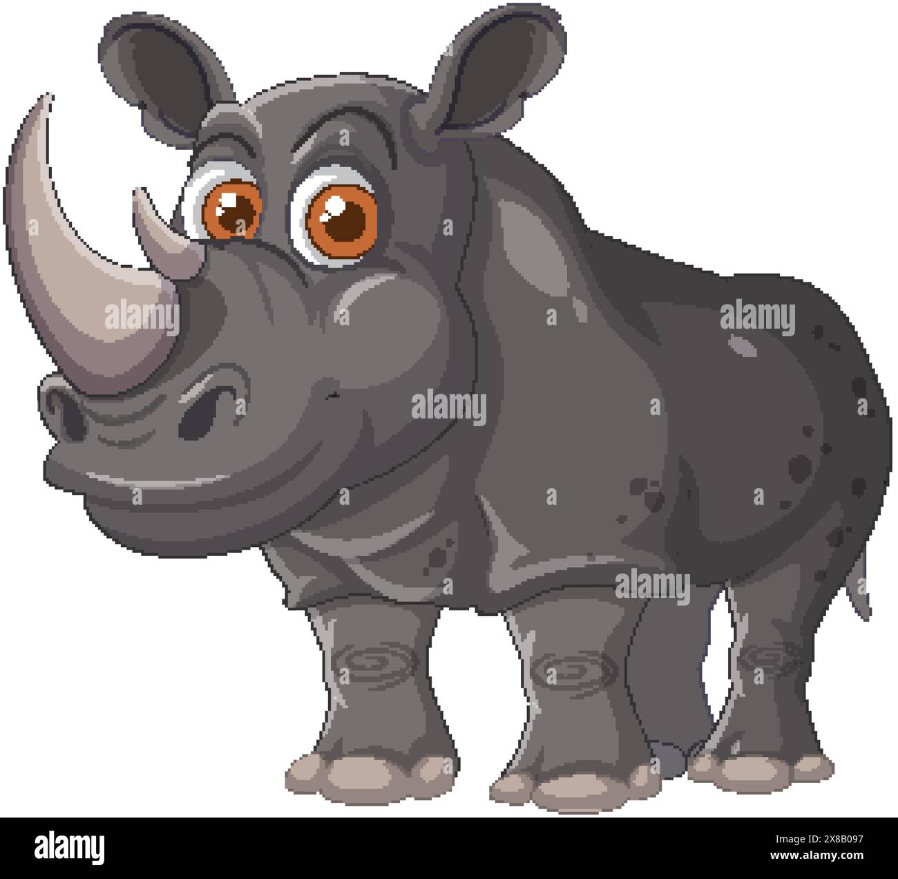 Adorable rhino with big eyes and smile Stock Vector Image & Art - Alamy
