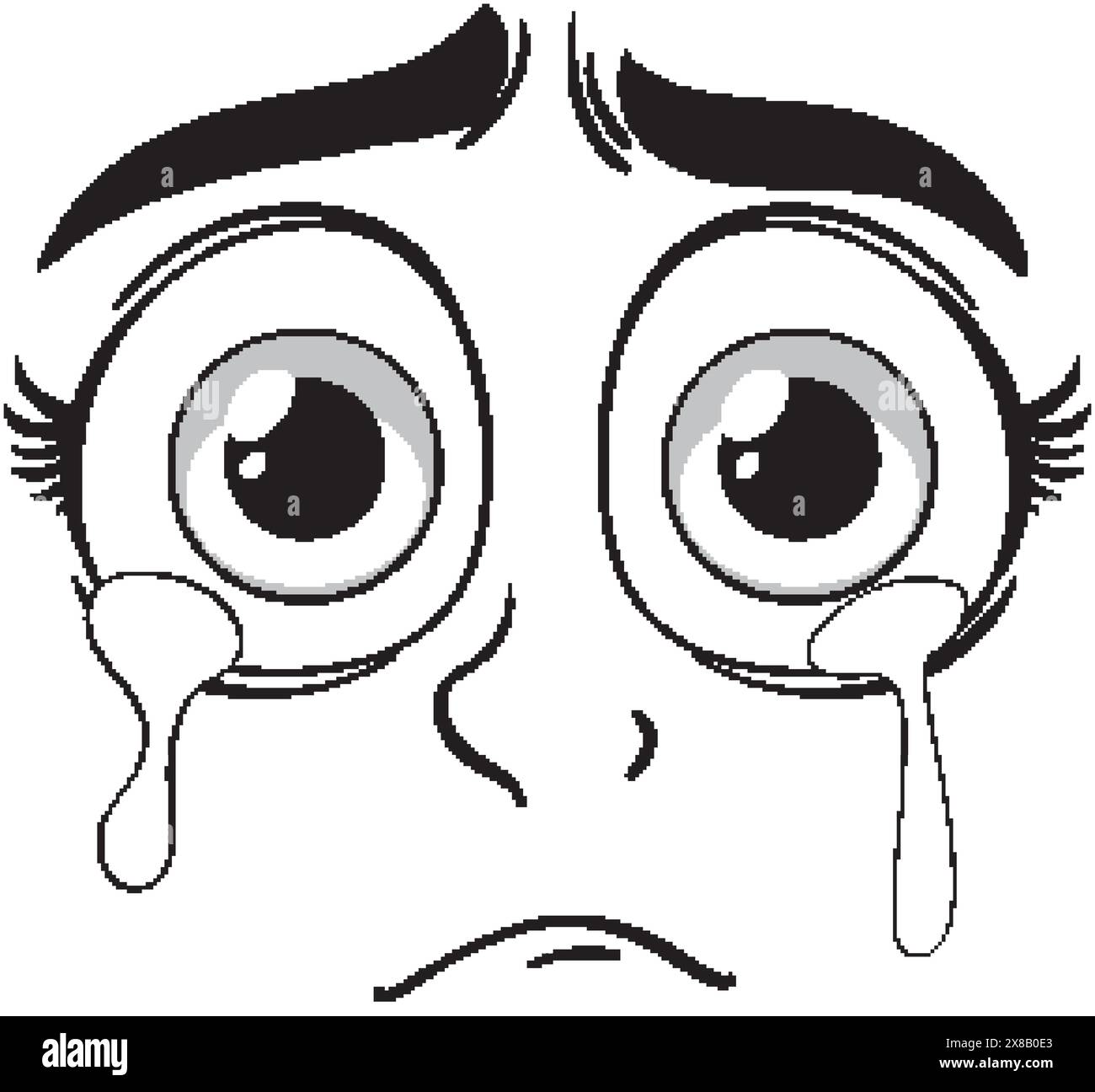 Tearful expression Stock Vector Images - Alamy