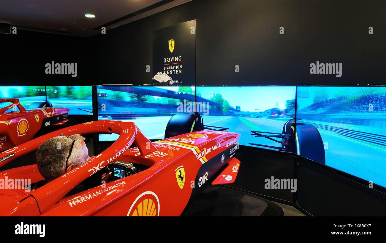 Interior of Ferrari museum in Maranello with prize-winning Ferrari ...