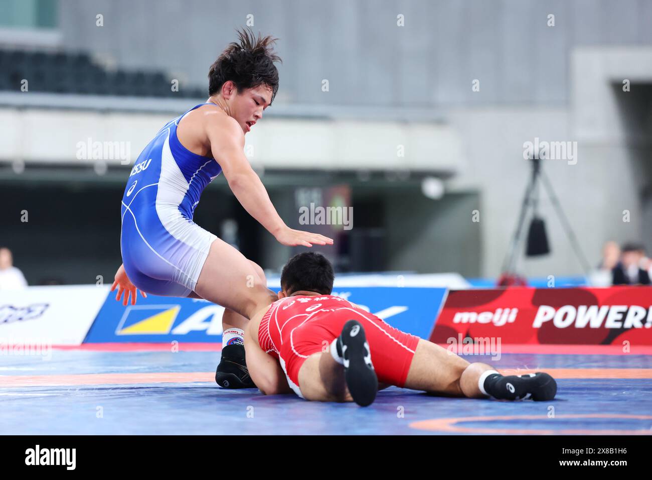 Tokyo, Japan. 24th May, 2024. (L-R) Ryoya Yamashita, Kojiro Shiga Wrestling : Meiji Cup All ...