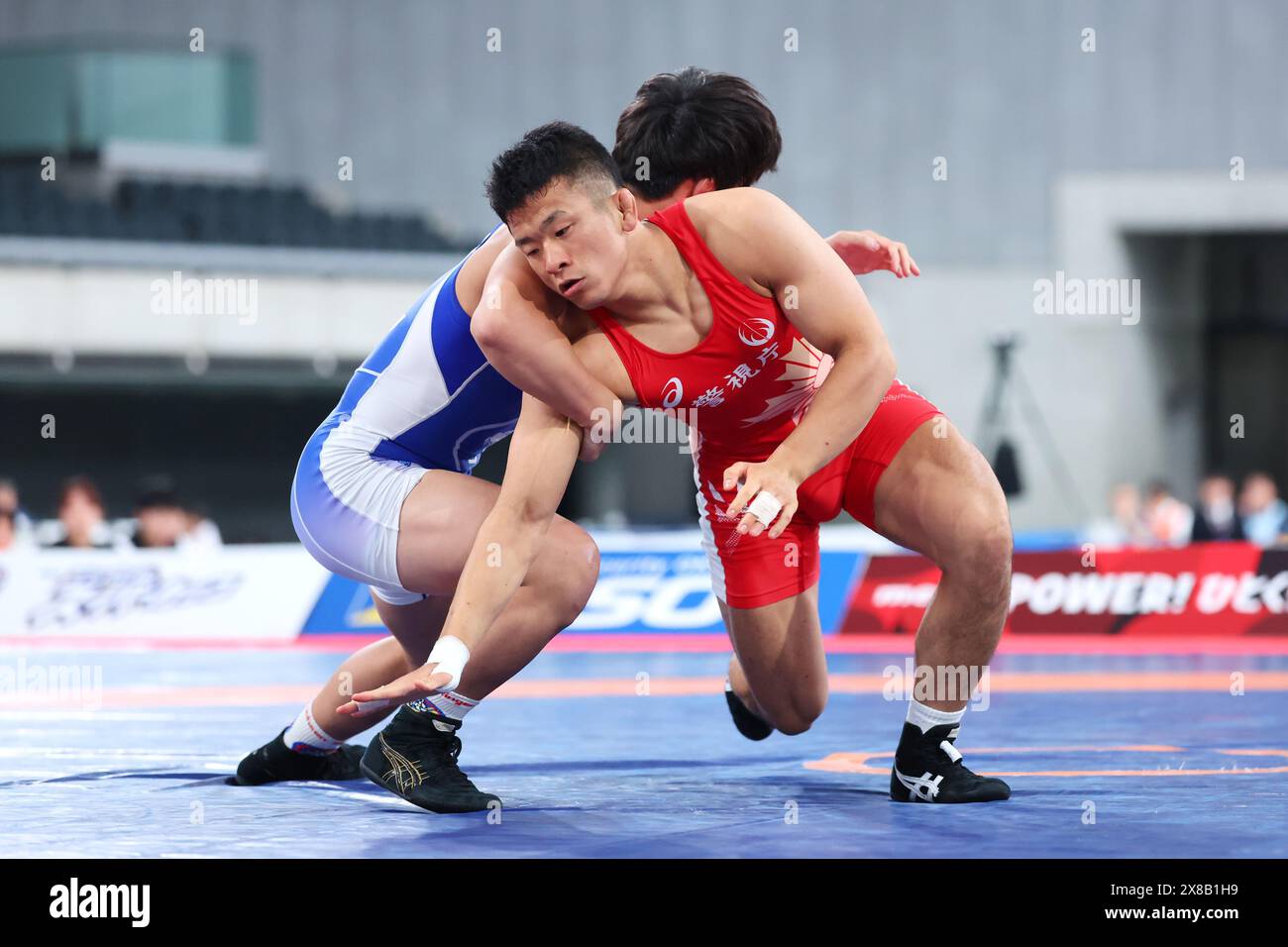 Tokyo, Japan. 24th May, 2024. (L-R) Ryoya Yamashita, Kojiro Shiga Wrestling : Meiji Cup All ...