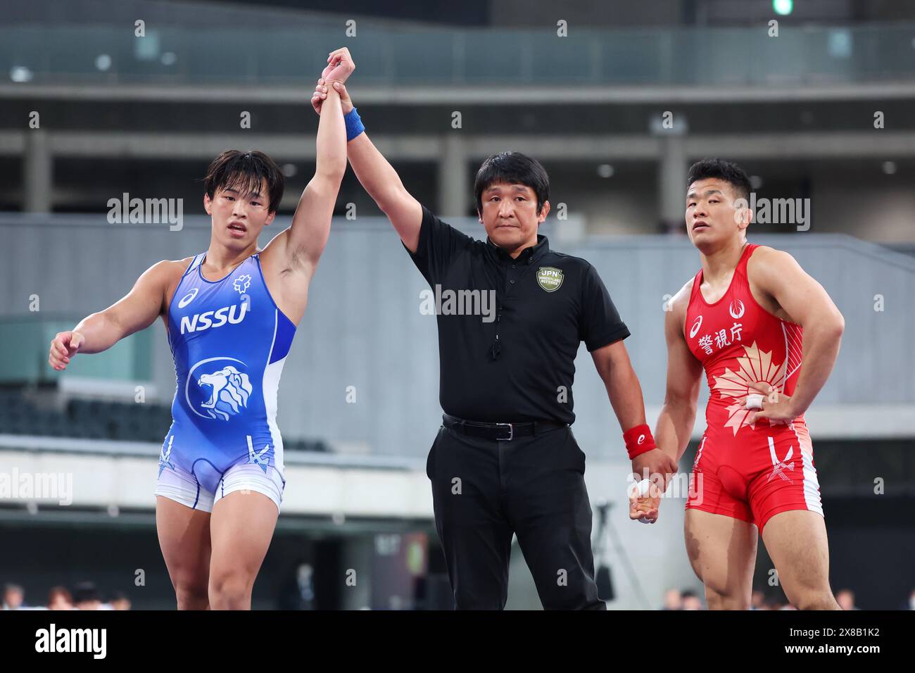 Tokyo, Japan. 24th May, 2024. (L-R) Ryoya Yamashita, Kojiro Shiga Wrestling : Meiji Cup All ...