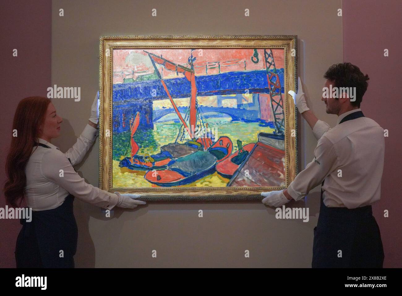 London, UK. 24 May, 2024. ANDRÉ DERAIN, Barges on the Thames 1906 ...