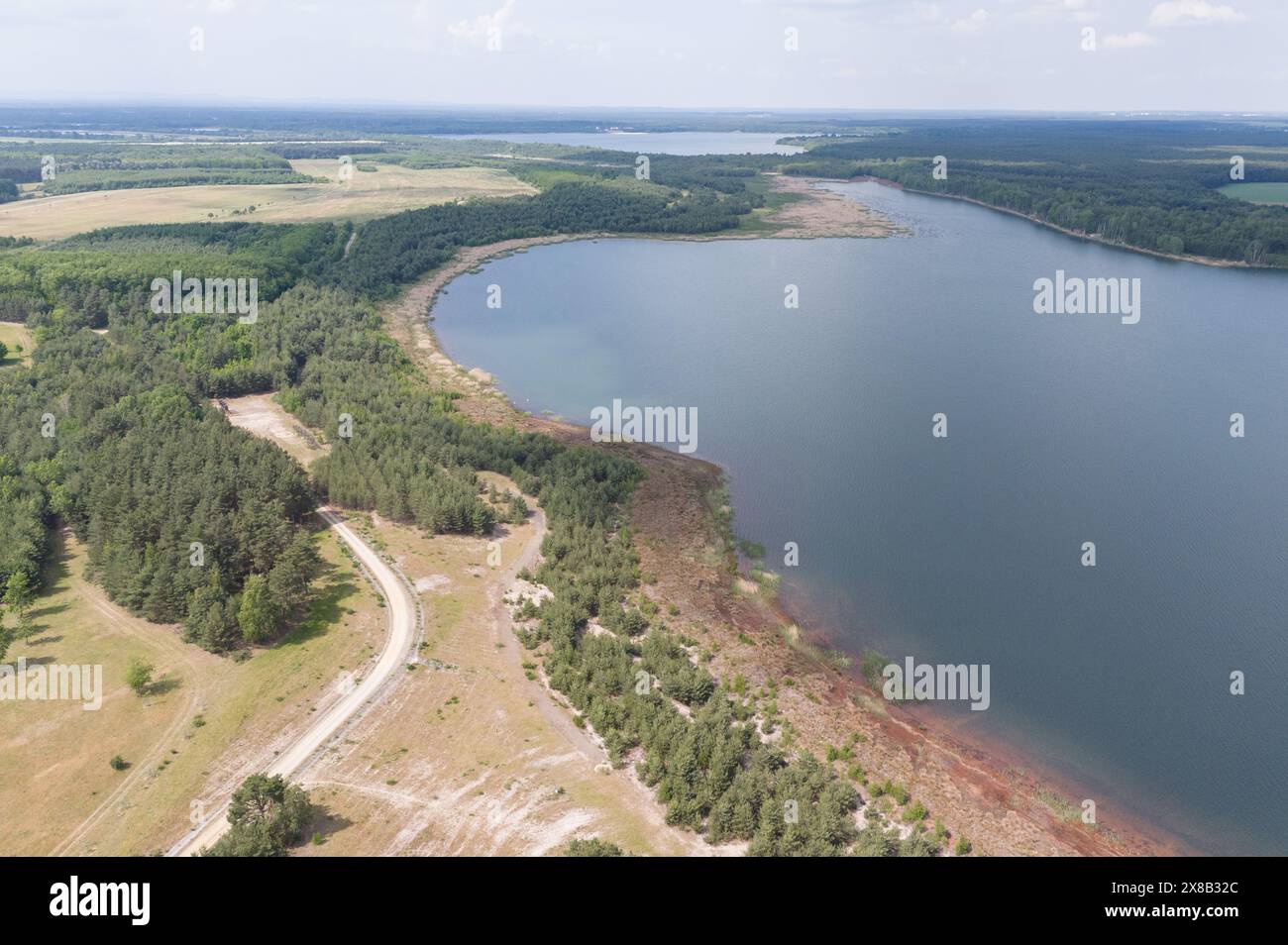 Boxberg, Germany. 24th May, 2024. The riparian landscape of the ...