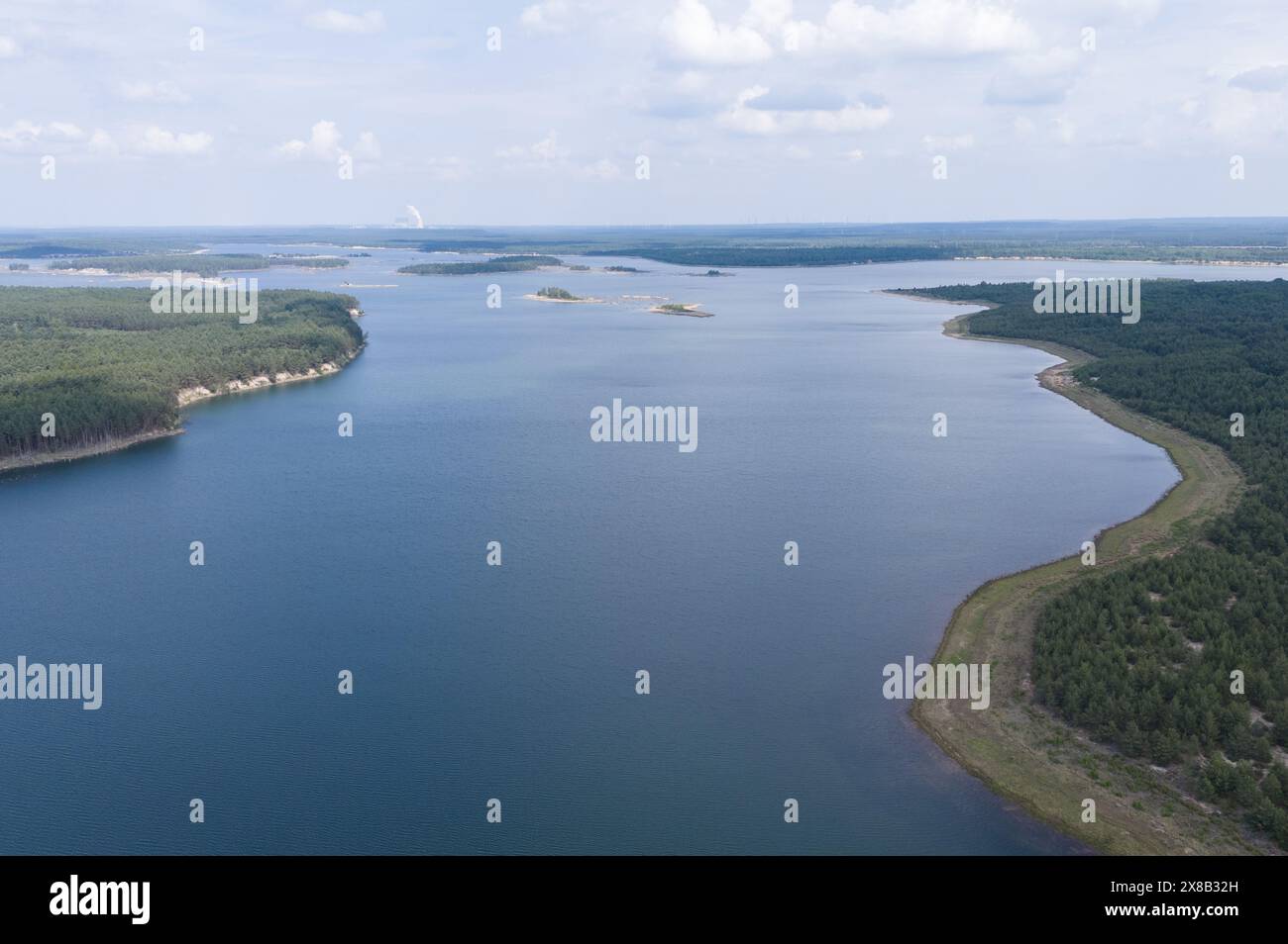 Boxberg, Germany. 24th May, 2024. The riparian landscape of the ...