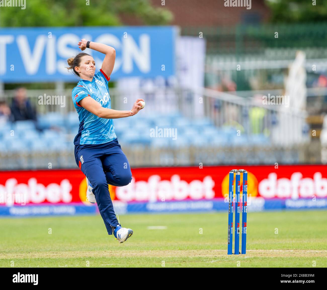 Kate Cross bowling for England in a One Day International match between ...