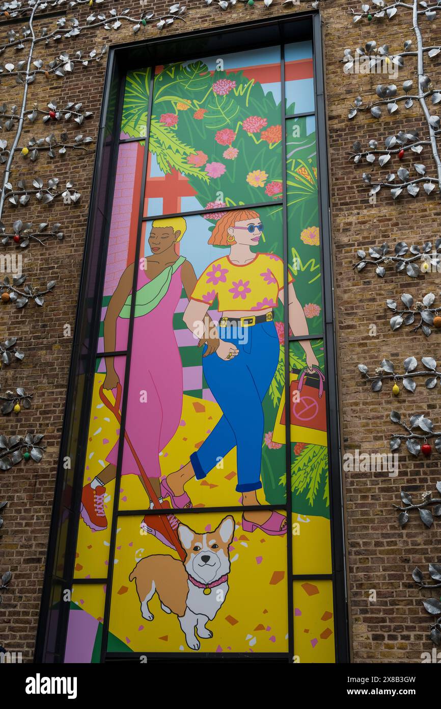 Shopping Mural, Mercer Walk Development, Covent Garden, London, England ...
