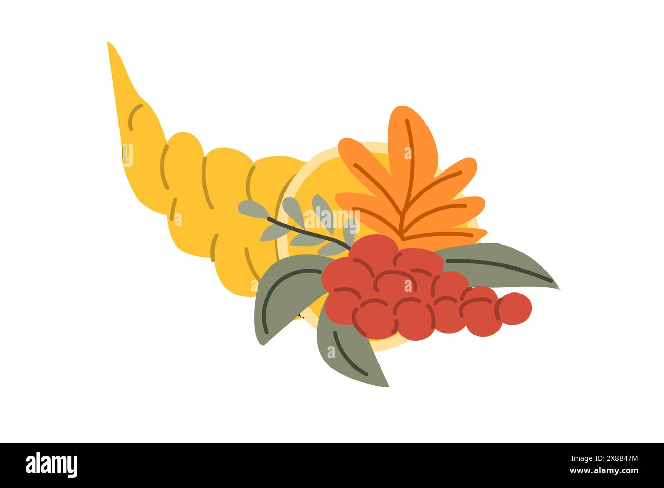 Autumn fall thanksgiving elements set with harvest icons. Collection of ...