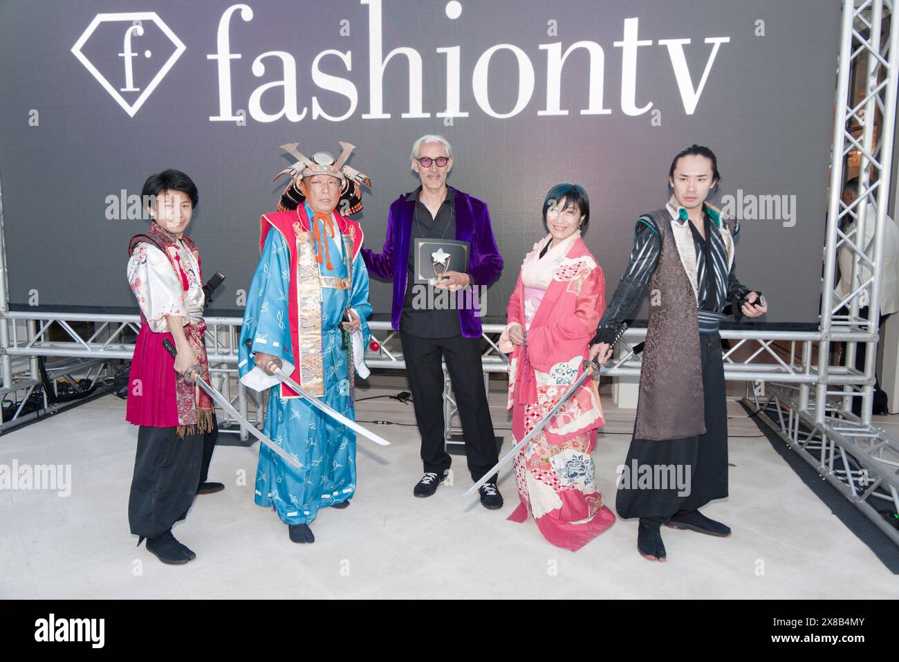 Vallauris, France. 22nd May, 2024. Peace activist Daisuke Tarutani and film music composer ...