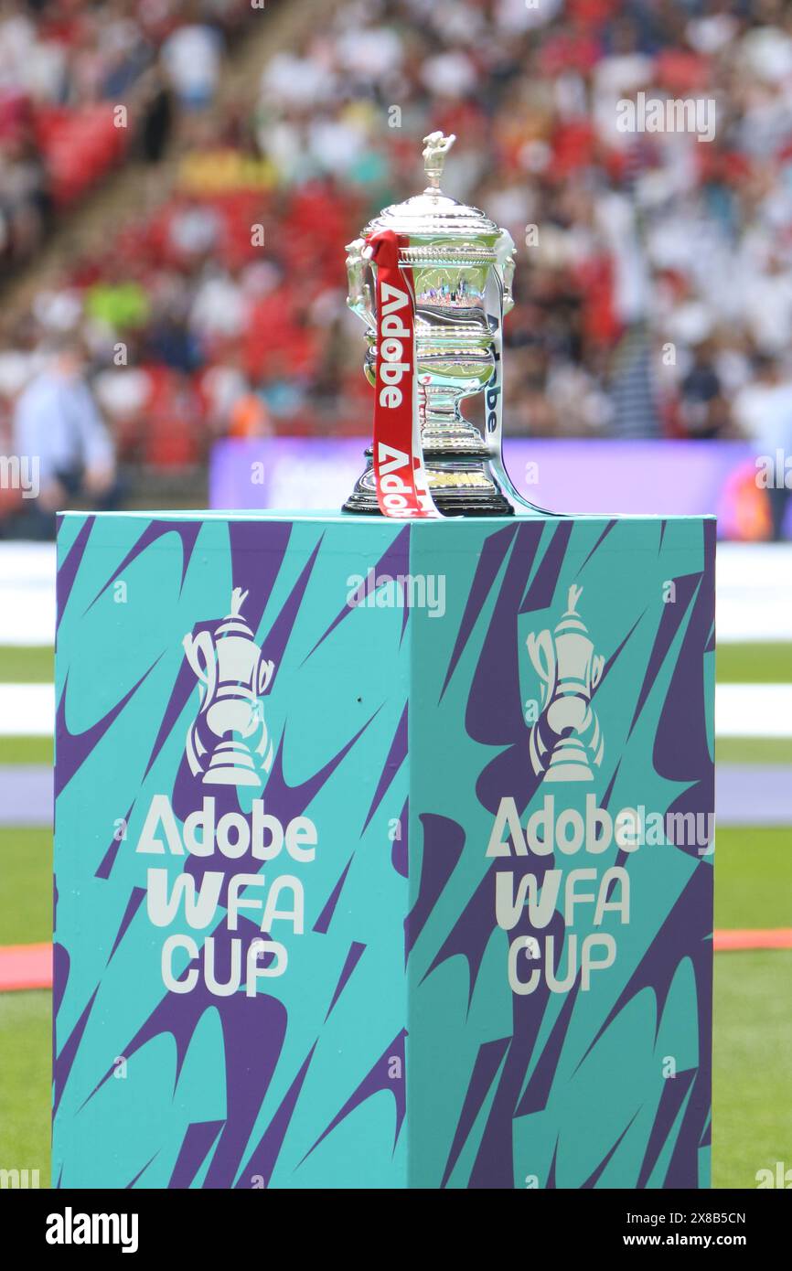 Women's FA Cup trophy Adobe FA Women's Cup final, Manchester United ...