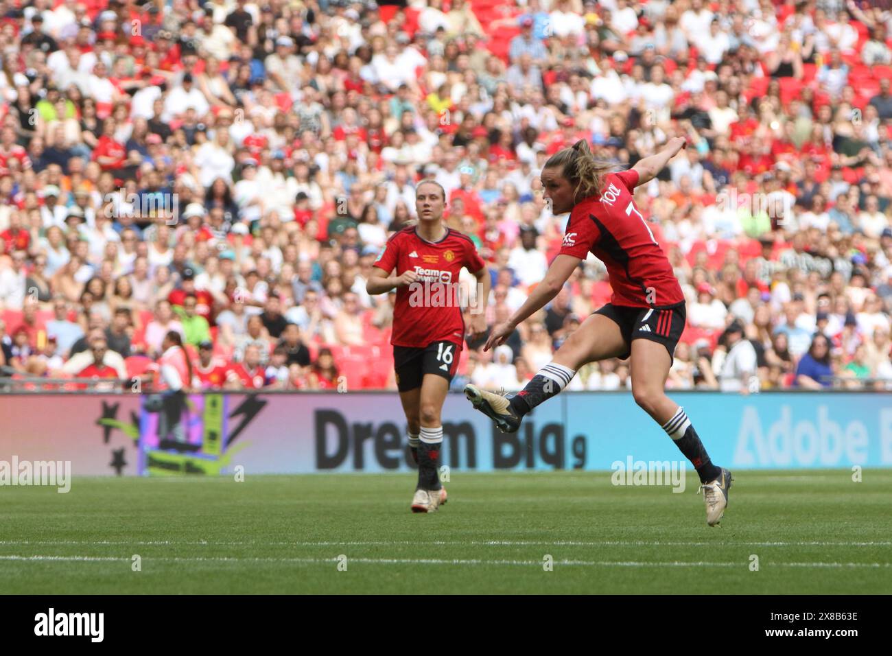 Ella Toone scores goal Adobe FA Women's Cup final, Manchester United ...