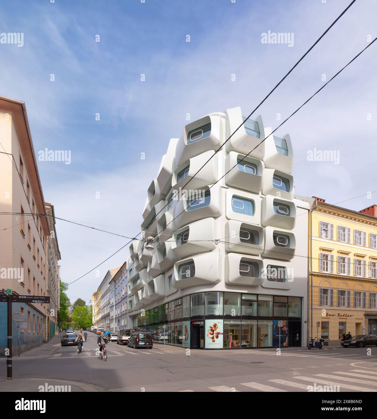 Graz, Austria - Argos apartment building by Zaha Hadid Architects Stock ...