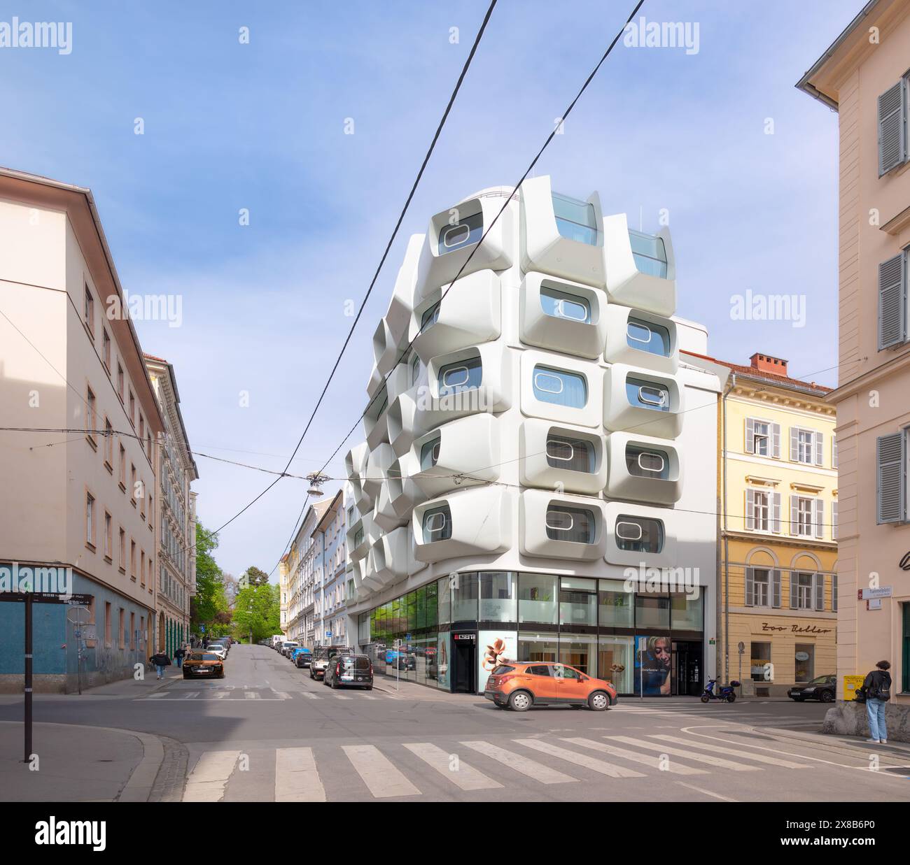 Graz, Austria - Argos apartment building by Zaha Hadid Architects Stock ...
