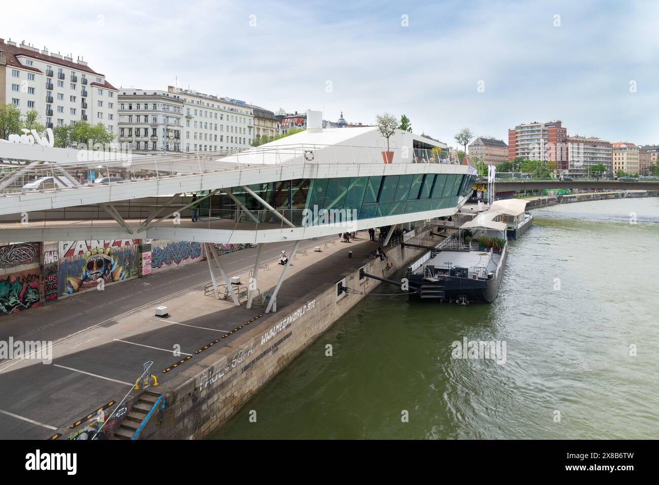 Vienna, Austria - Ship station on Danube Canal by Fasch & Fuchs ...