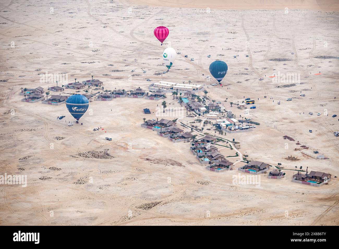 Balloon festival 2023 at The Outpost Al Barari Sealine beach Doha Stock ...