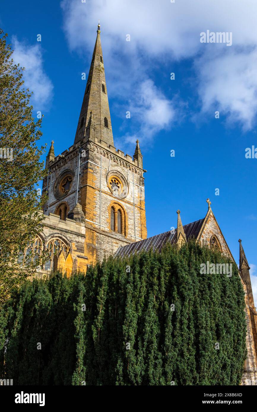 The exterior of Holy Trinity Church in Stratford-Upon-Avon, UK. It is ...