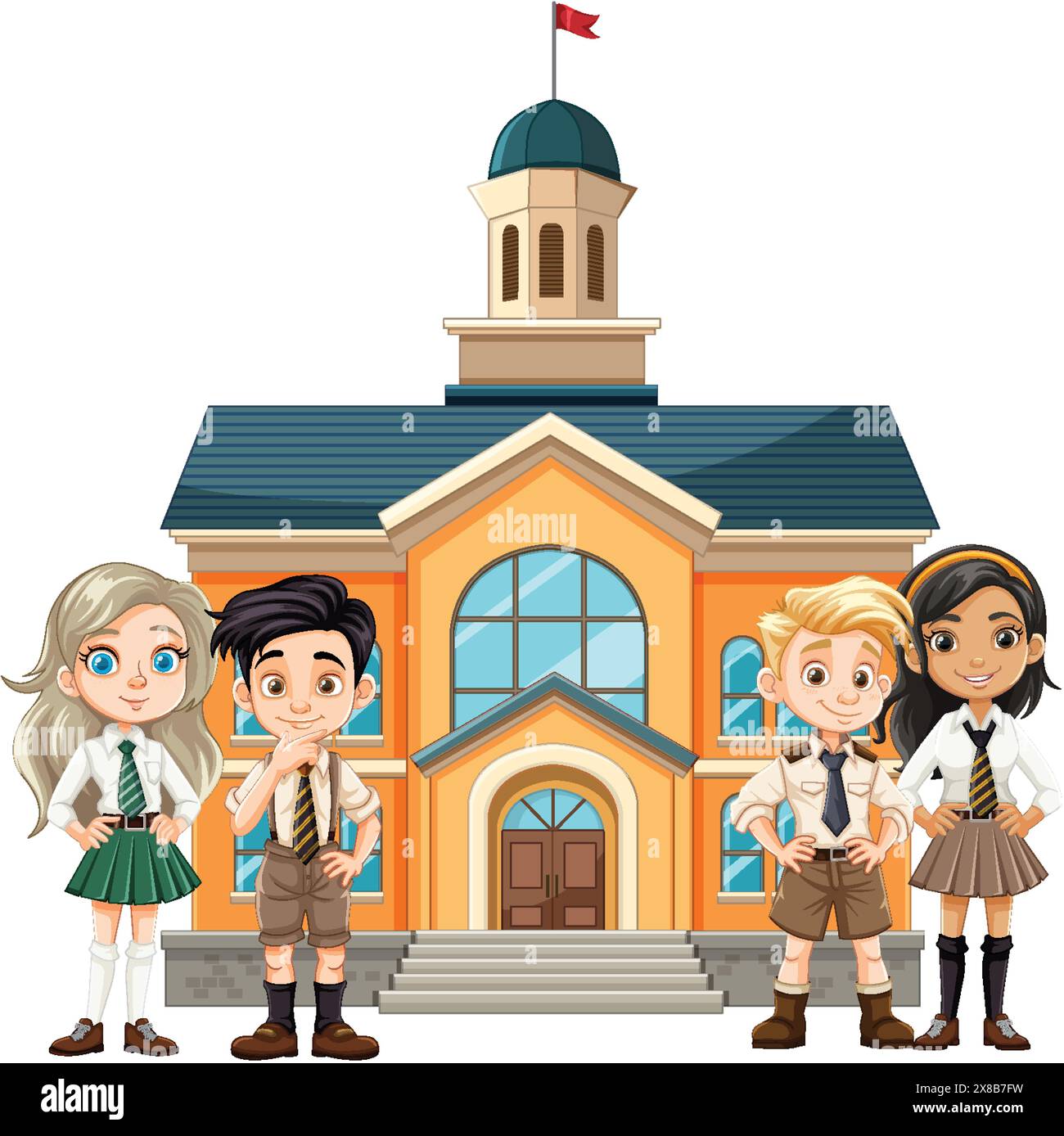 Outside a school Cut Out Stock Images & Pictures - Alamy