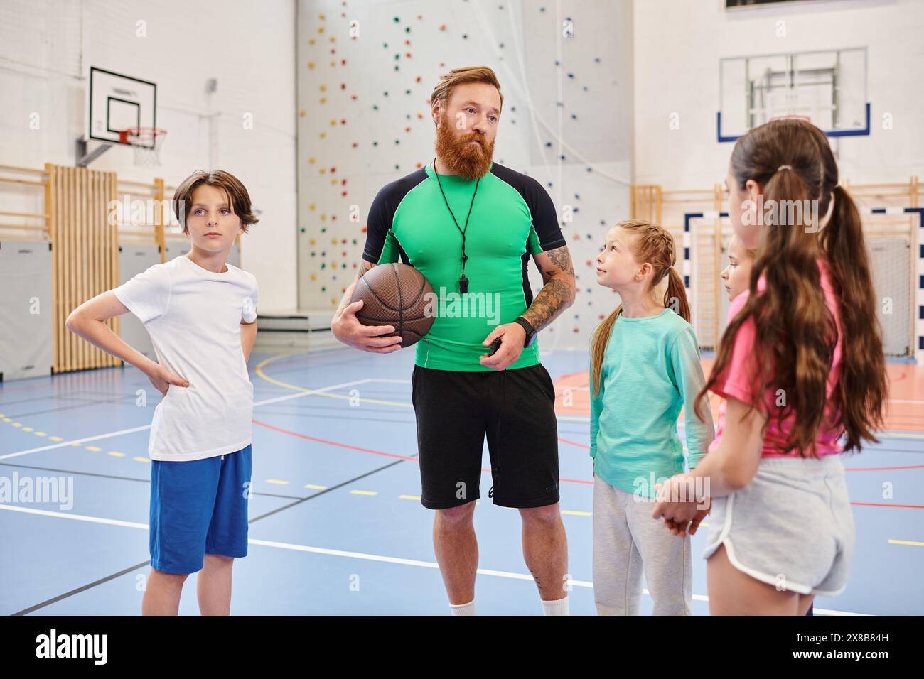 Man stands on basketball court hi-res stock photography and images - Alamy