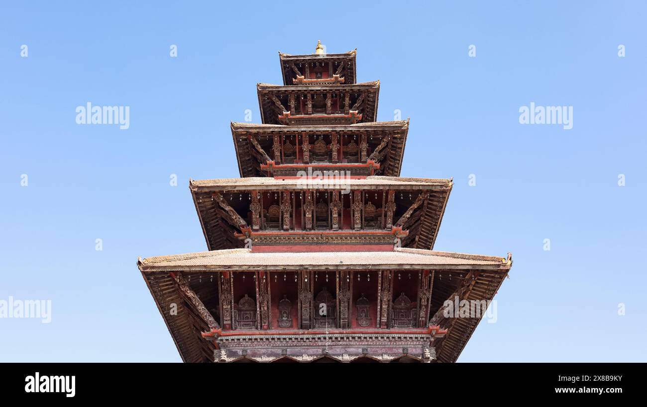 View of Nyatapola Temple, Five Storey Temple, Built by King Bhupatindra ...