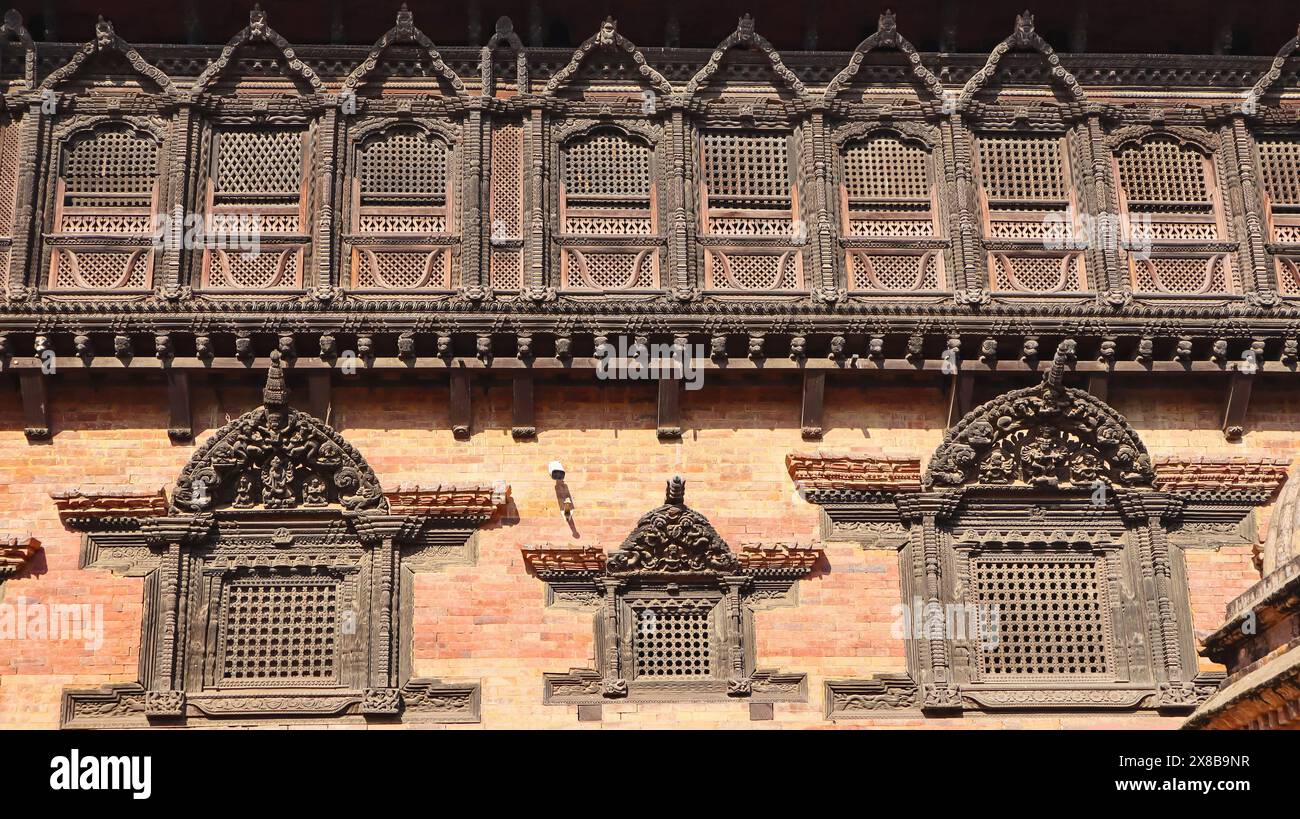Ancient Wooden Architecture of Houses in Bhaktapur, Kathmandu, Nepal ...