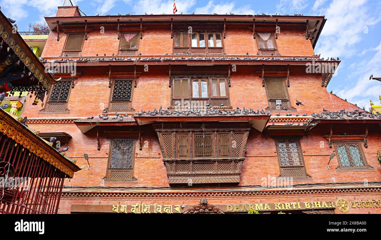 Old Houses Wooden Architecture, Kathmandu, Nepal Stock Photo - Alamy