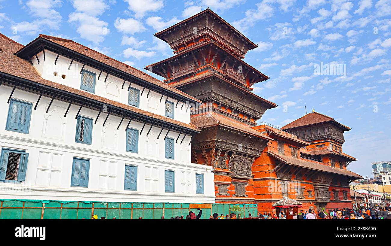 NEPAL, KATHMANDU, December 2023, Tourist at Gaddi Baithak and Nine ...