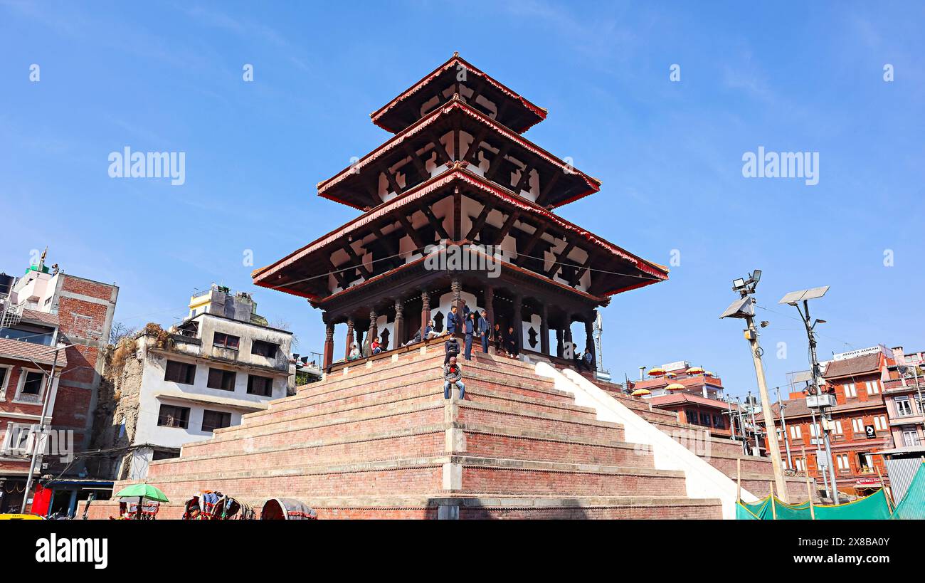 NEPAL, KATHMANDU, December 2023, Tourist at Maju Dega Temple, Built in ...