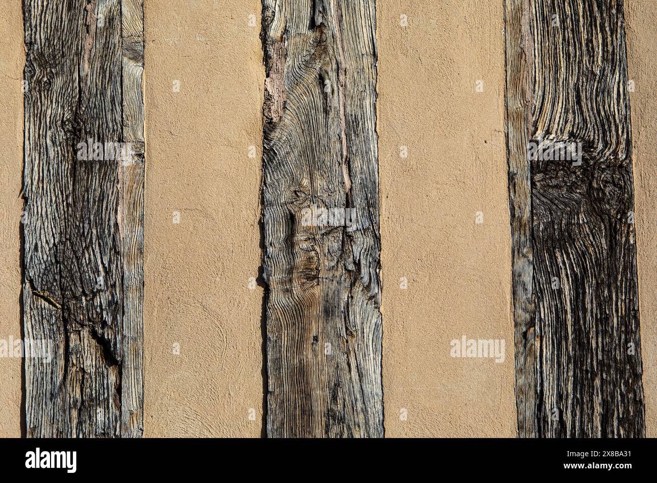 Detail of the timbers on the exterior of the birthplace of famous ...