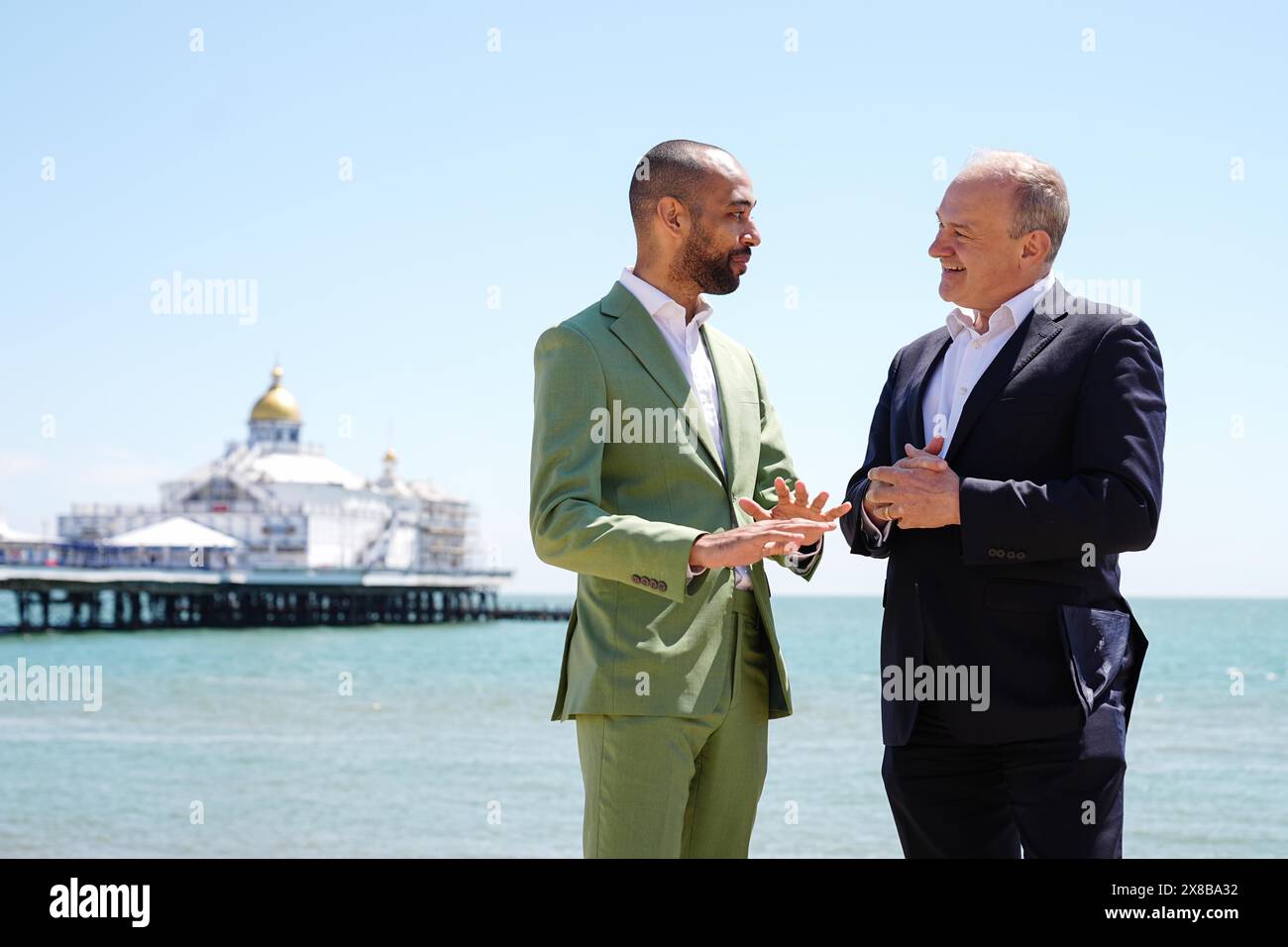 Liberal Democrat leader Sir Ed Davey (right) with Lib Dem candidate for ...
