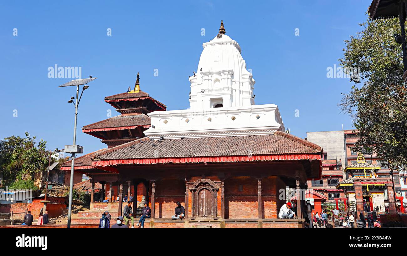 NEPAL, KATHMANDU, December 2023, Tourist at Kageshwar Mahadev Temple ...