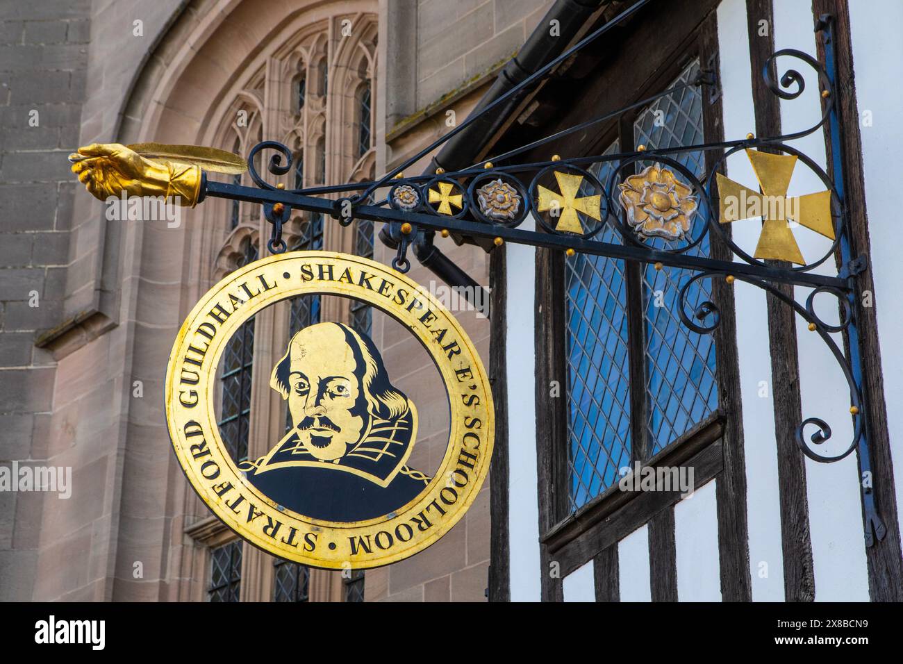 Stratford-Upon-Avon, UK - February 12th 2024: Close-up of the sign ...