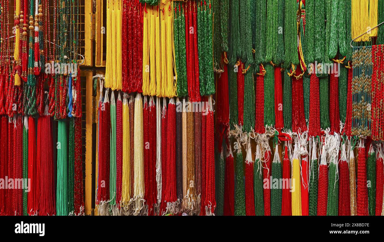 Colourful Nepali Glass beads Jewellery, Kathmandu, Nepal Stock Photo ...