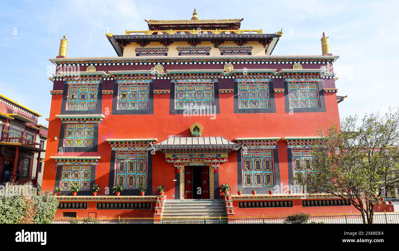 View of Shechen Monastery, Kathmandu, Nepal Stock Photo - Alamy