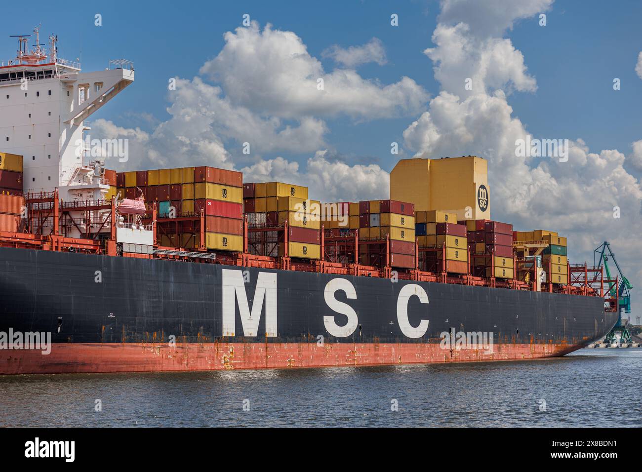 Klaipeda, Lithuania - 2024 May 23: MSC cargo container ship. Global ... Klaipeda, Lithuania - 2024 May 23: MSC cargo container ship. Global ...