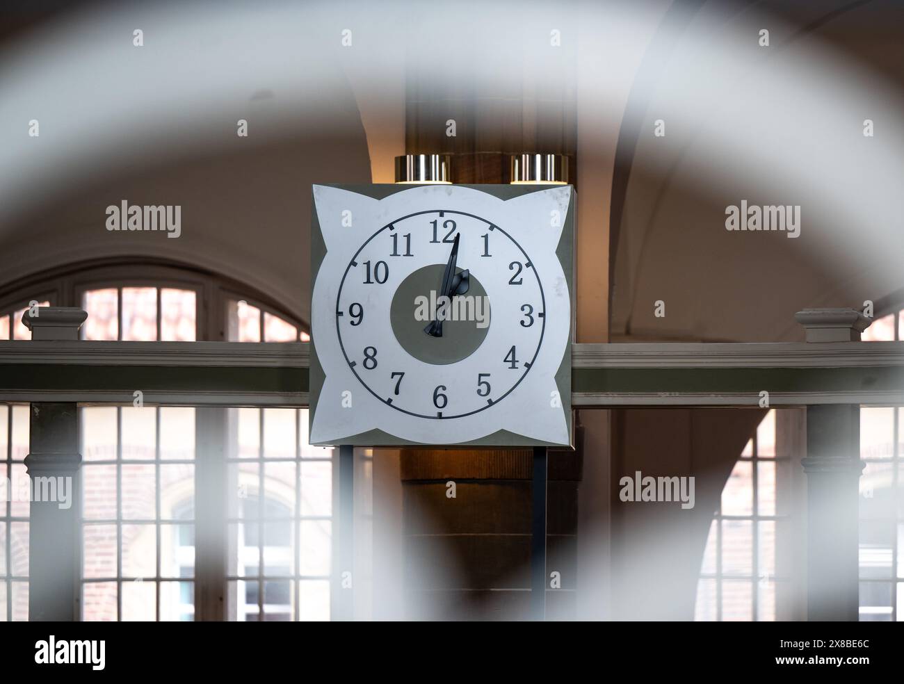 Berlin, Germany. 24th May, 2024. A new court clock hangs in the ...