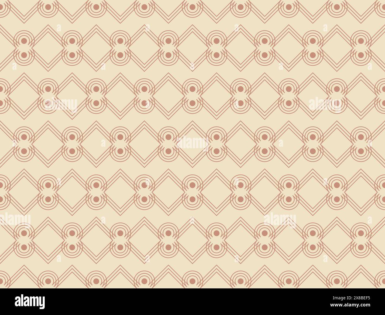 Vintage seamless pattern in geometric linear style. Beige retro pattern ...