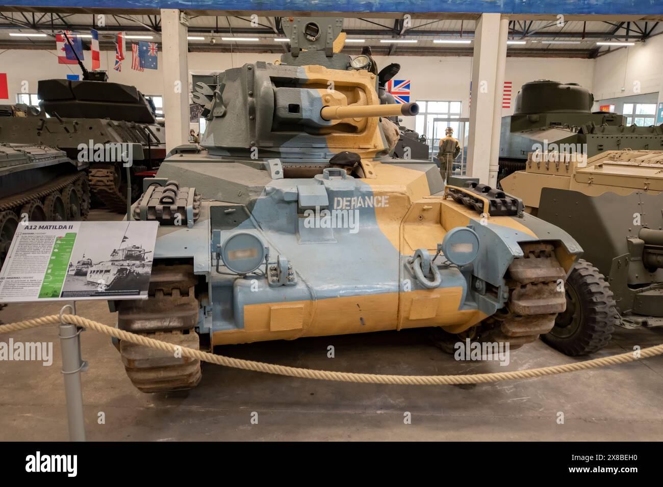 Matilda II Tank at Museum of Armored Vehicles in Saumur, France Stock ...