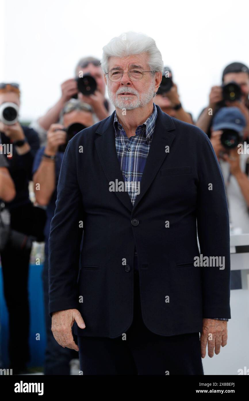CANNES, FRANCE - MAY 24: George Lucas attends the Palme d'Or d'Honneur ...